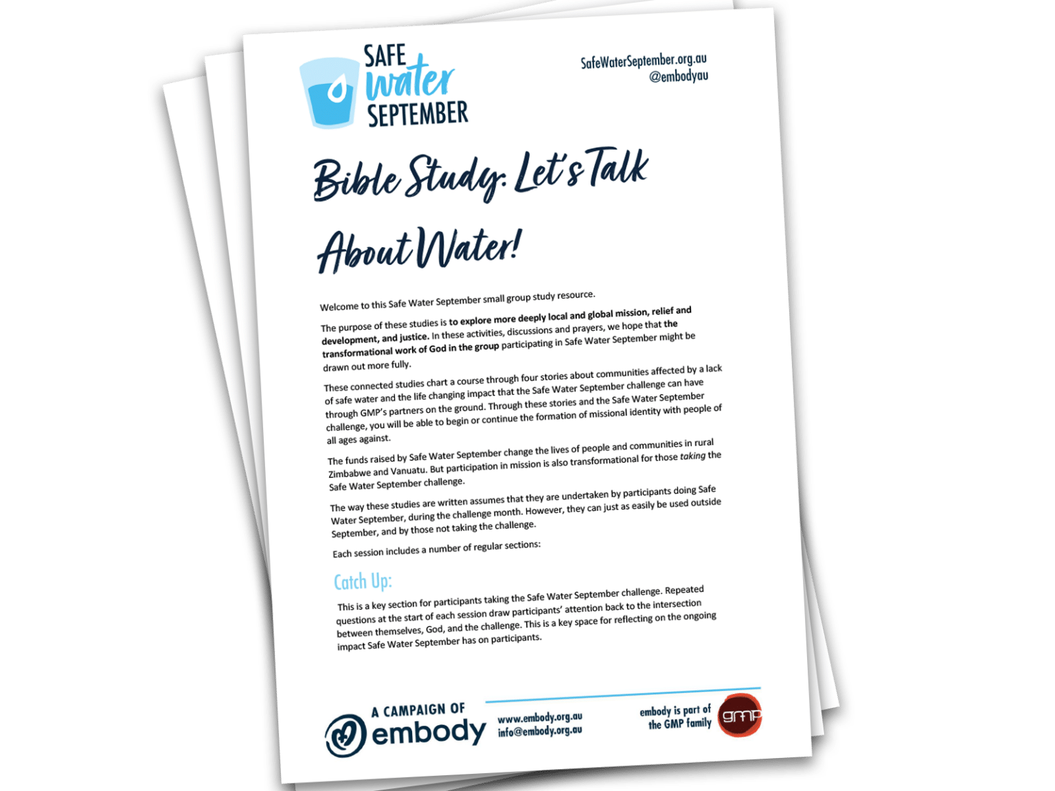 Safe Water September Let's Talk About Water Bible Study - Global ...